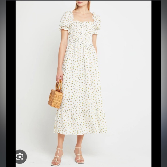 o.p.t | Dresses | Opt Liliana White Floral Dress Size Small | Poshmark